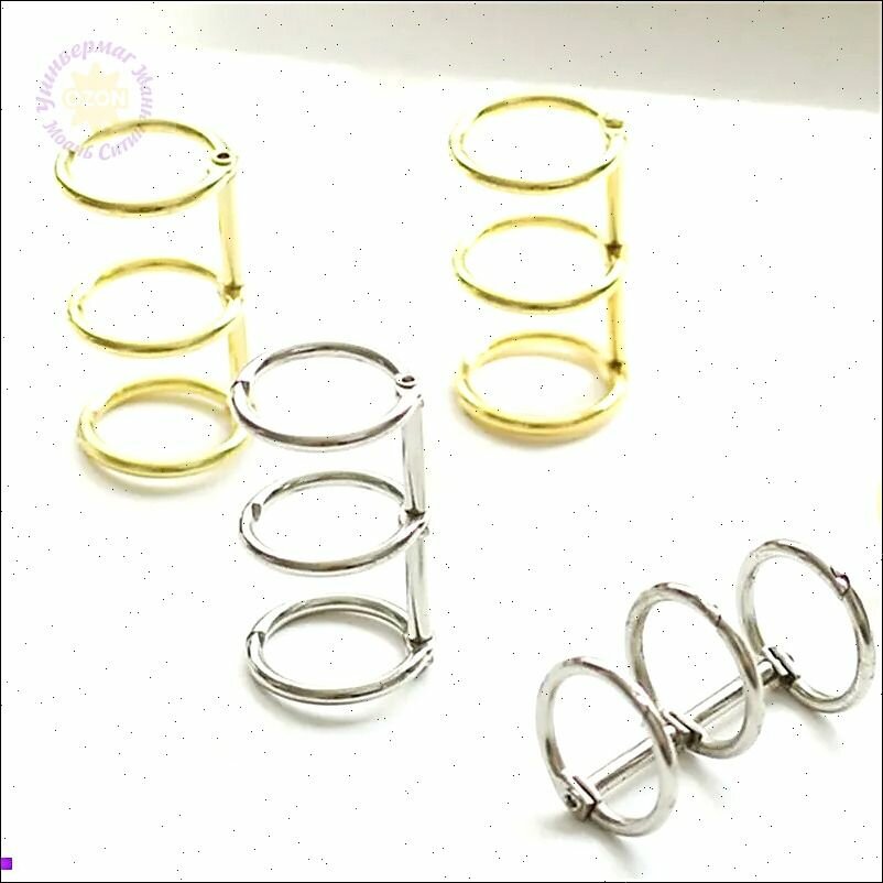 6 шт. кольца для переплета, металлические разделенные серебряные 4.00X2.50X2.50CM