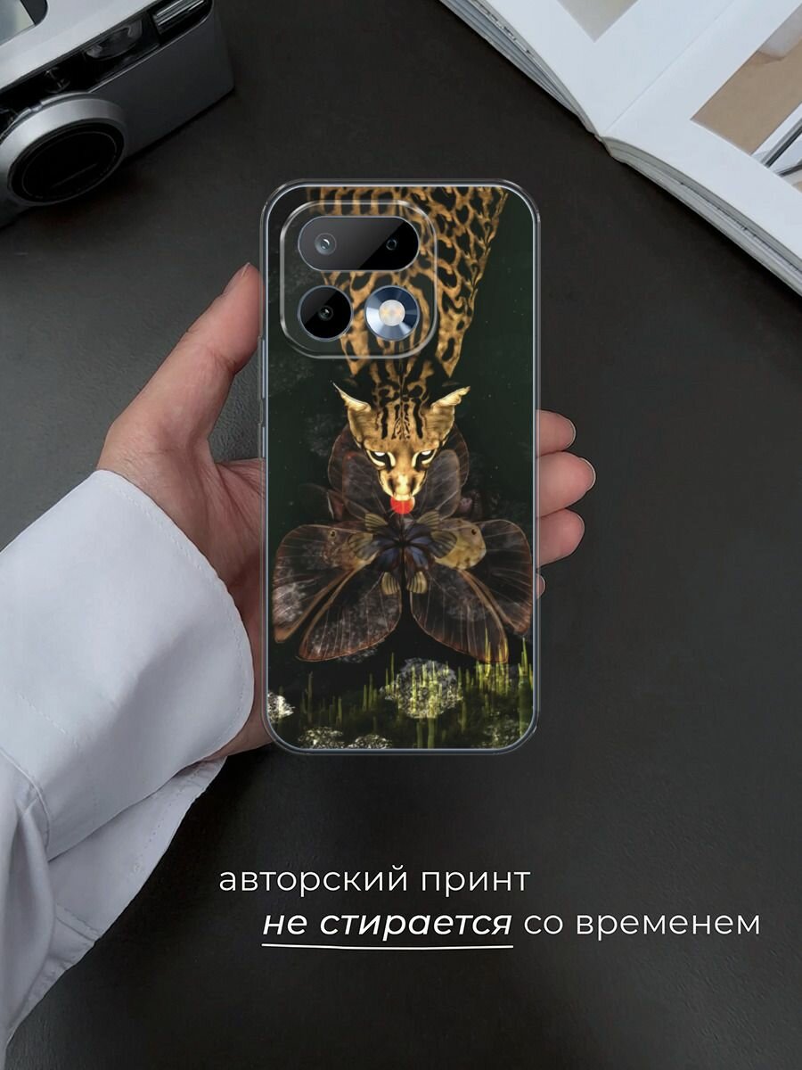 Чехол на Realme 16 Pro / Реалме 16 Про с принтом Готический гепард — фото 1