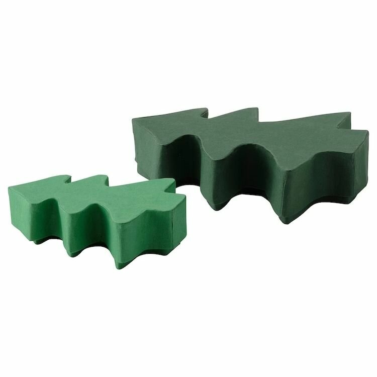 Подарочная коробка винтер 2021 икеа (VINTER 2021 IKEA), 2 шт, зеленый