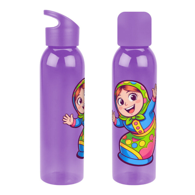 Бутылка для воды «иллюстрация к мультфильму Матрешка» (фиолетовый)