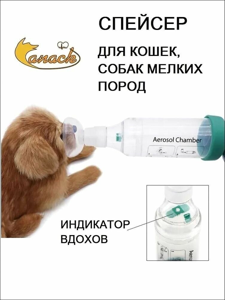 Aerokat, Aerodawg, спейсер, ветеринарный ингалятор для собак и кошек