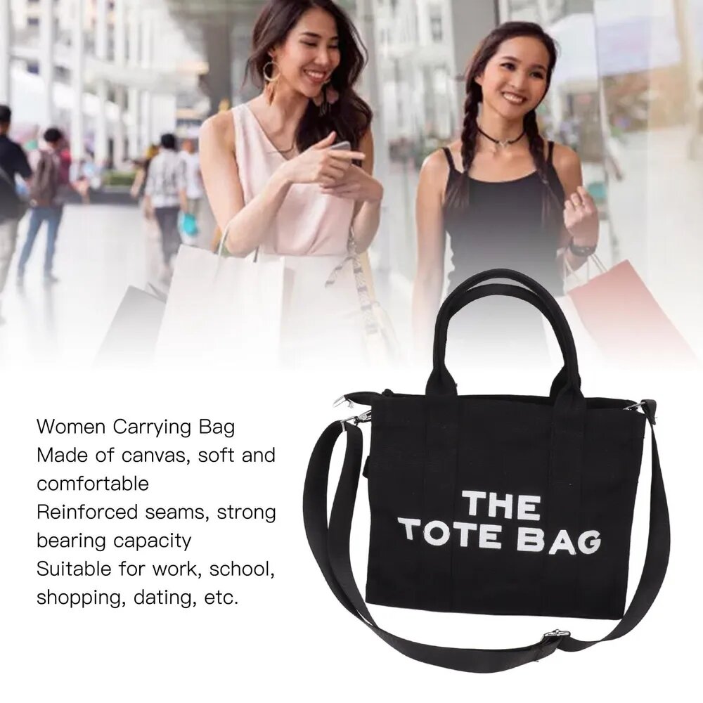 Черная холщовая сумка THE TOTE BAG для хранения вещей, 1 шт — фото 1