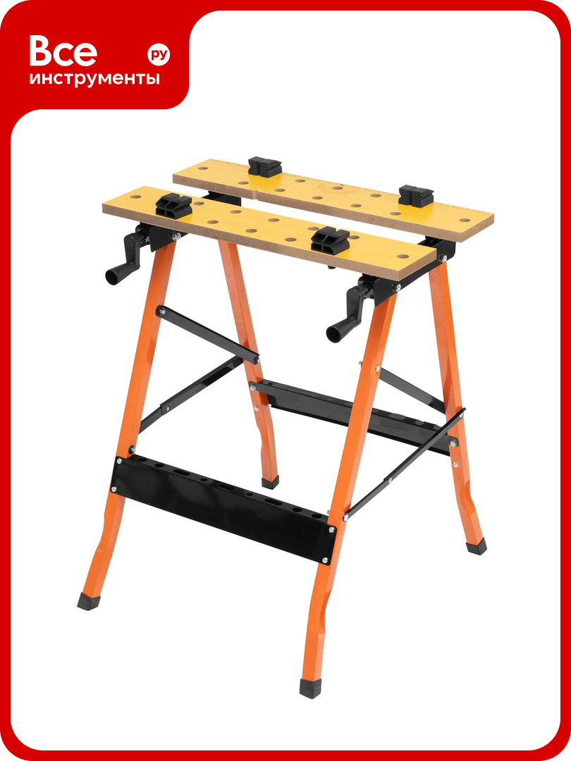 Портативный верстак-тиски SPARTA 605x635x750 мм 257065, с непараллельными гранями