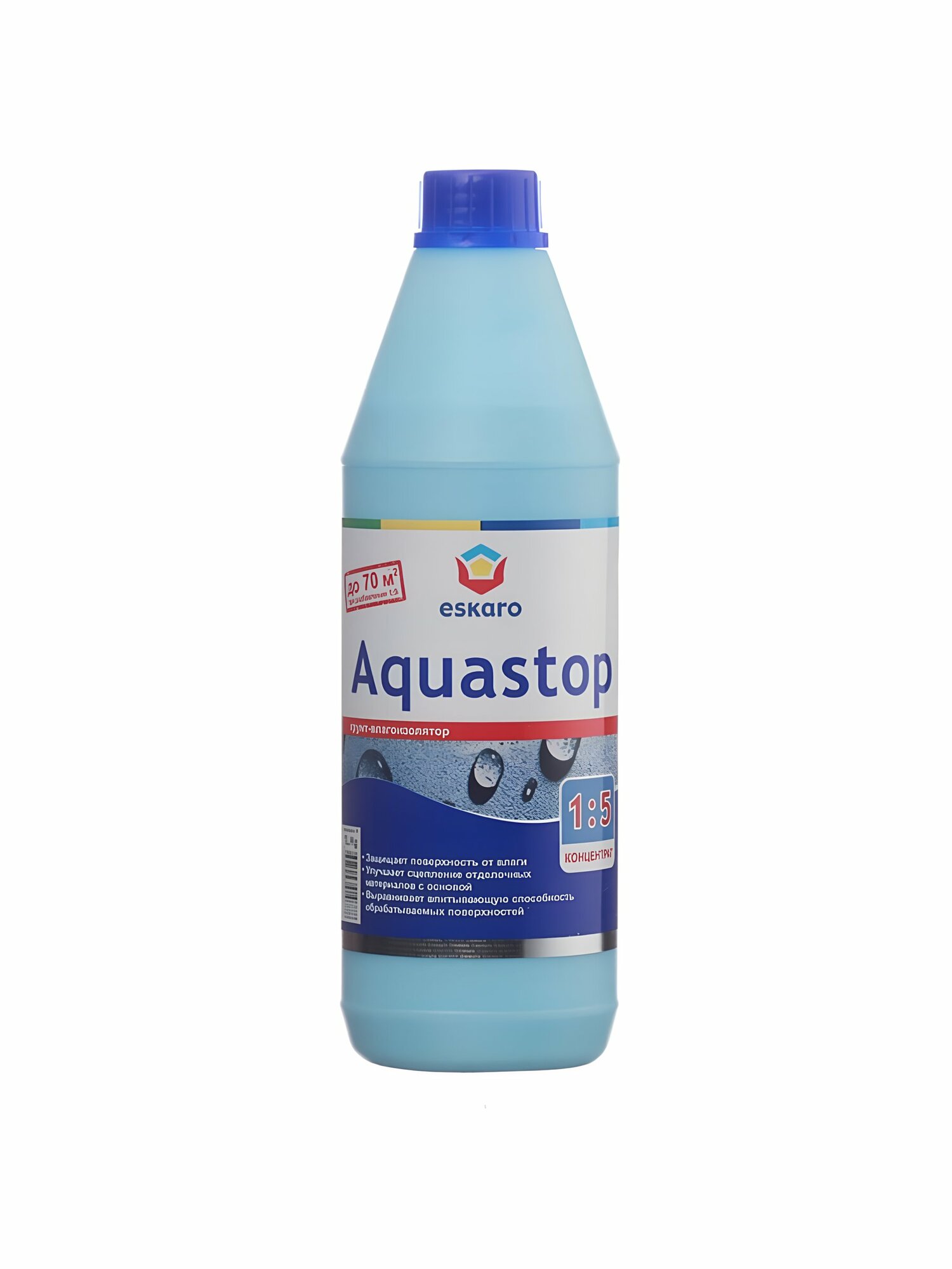 Грунтовка воднодисперсионная, акриловая, Eskaro, Aquastop Classic, концентрат 1:5, 1 л
