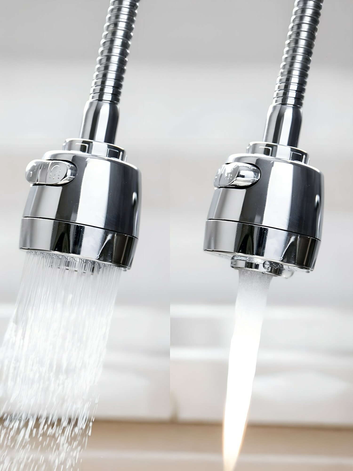 Насадка-аэратор ComfortFactor для гибкого излива смесителя, внутренняя резьба, хром, двухрежимный распылитель 51815-10