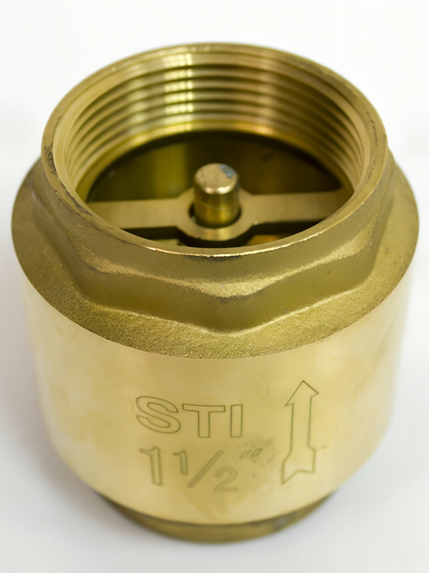 Обратный клапан STI 1 1/2 дюйма DN 40 латунный пружинный для систем водоснабжения и отопления, серия New, муфтовый