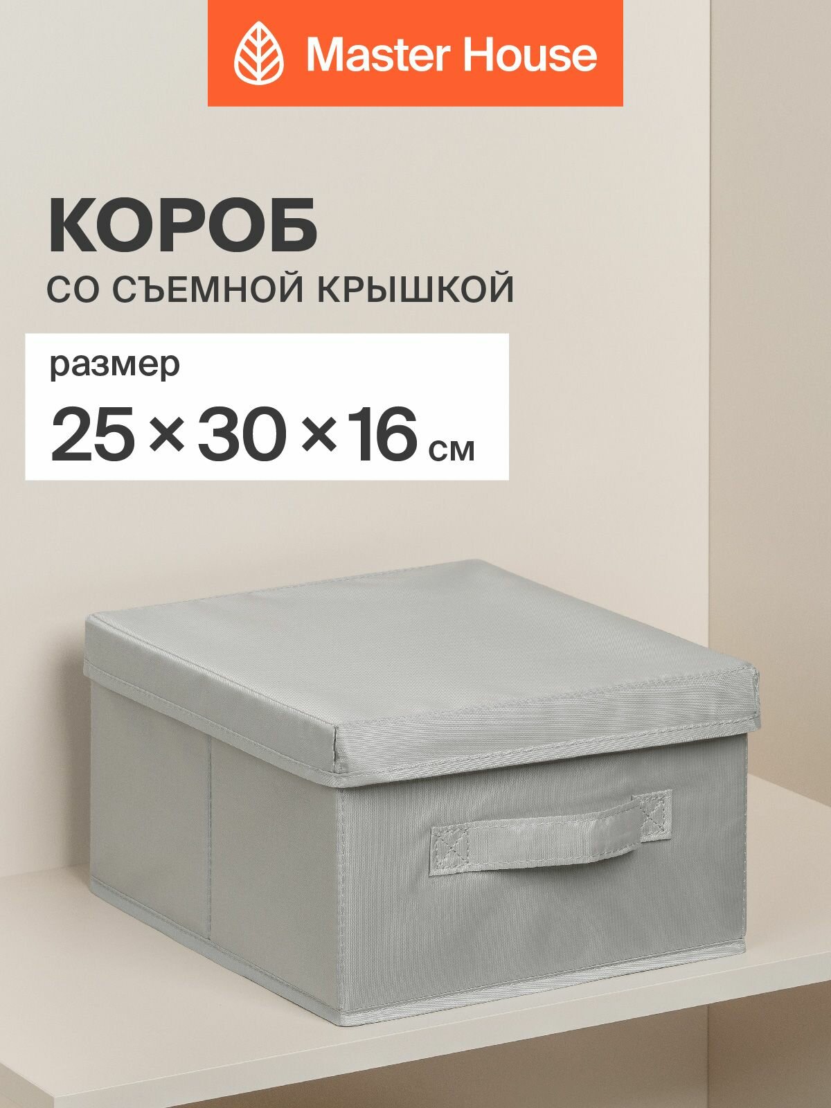 Короб для хранения вещей с крышкой Master House 25х30х16 см Сейра