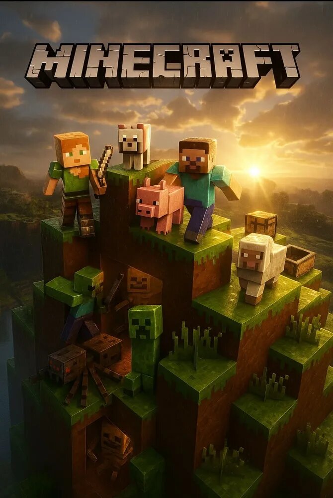 Алмазная Картина "Minecraft (Майнкрафт)" 30х40 См Алмазная Вышивка / Картина Стразами Подарков