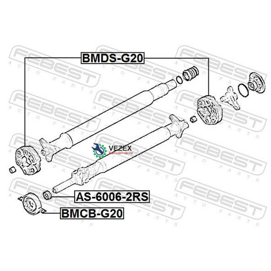 FEBEST BMDS-G20 муфта кардана BMDS-G20
