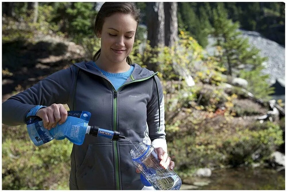 Фильтр для воды Sawyer Mini Water Filter Orange, портативная питьевая система — фото 1