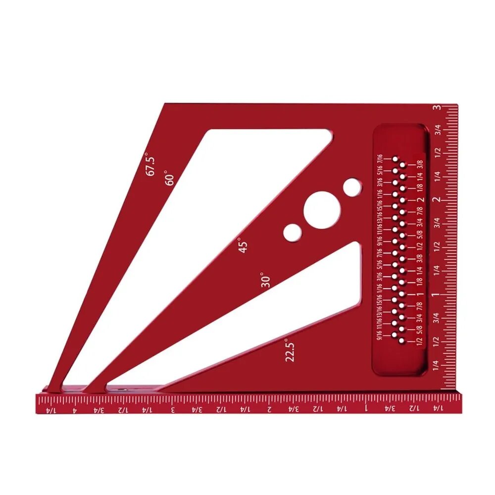 Малка Red Aluminum Alloy Woodworking Angle Finder Square Angle Measuring Tool — фото 1