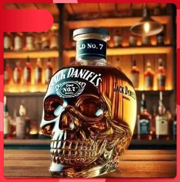Бутылка виски в виде черепа,300 мл, Декоративная бутылка