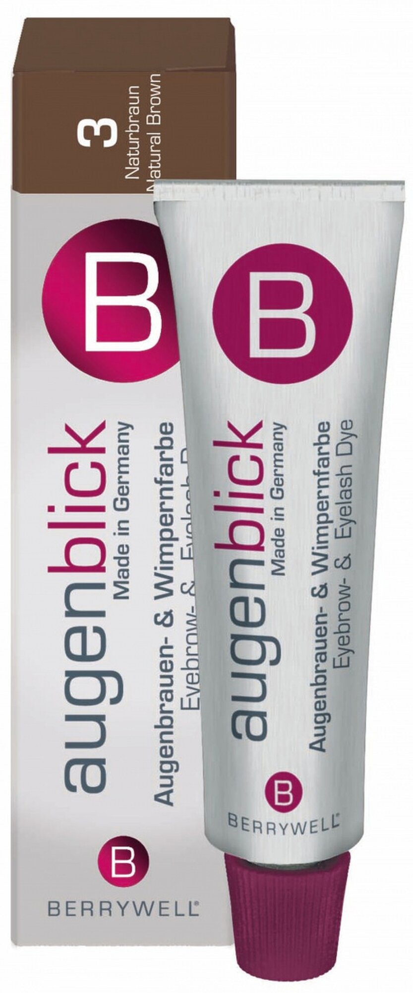 Berrywell Краска для бровей и ресниц, №3 коричневая 15 мл