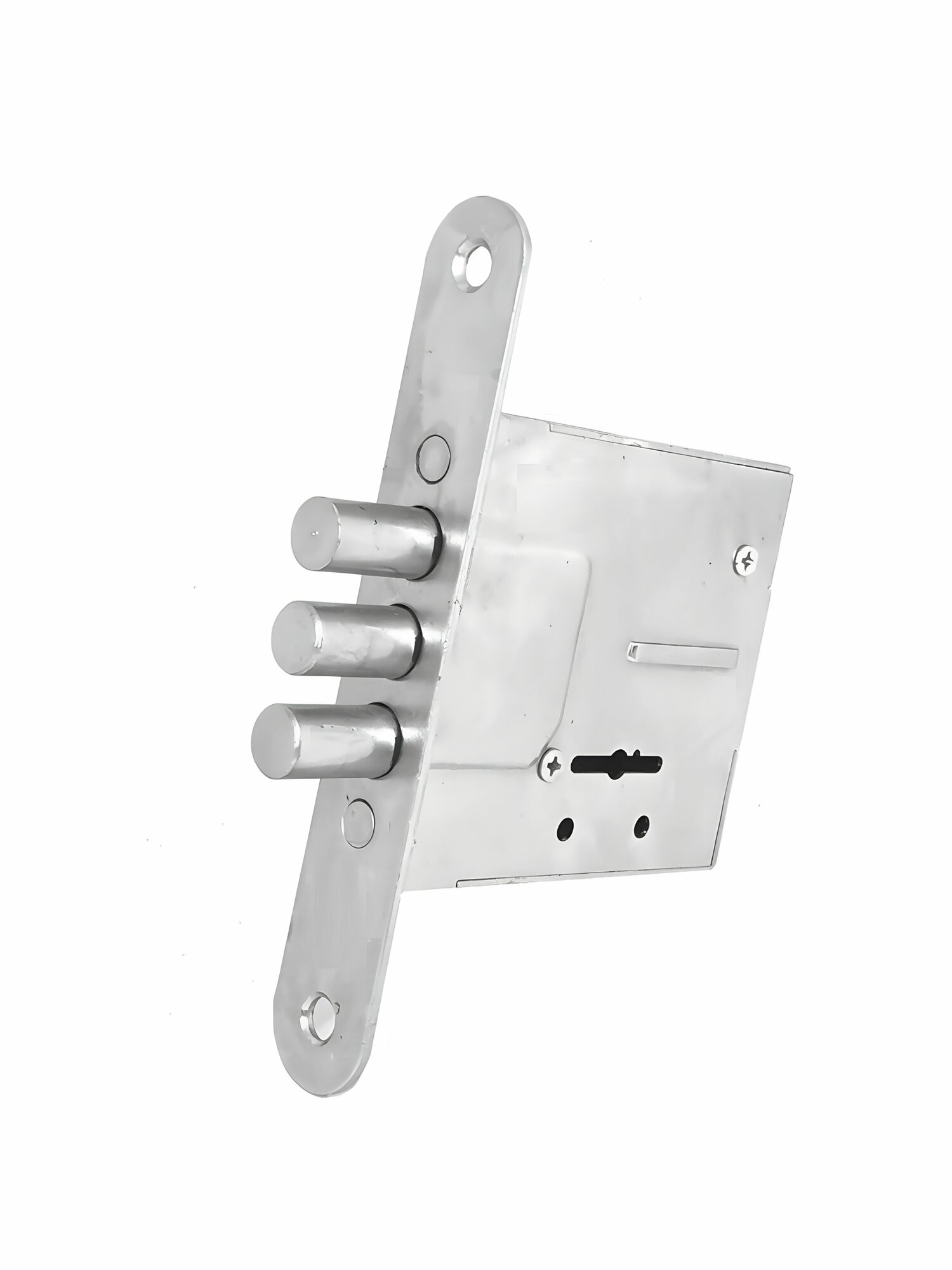 Замок врезной Абсолют, ЗВ8-4А/3, БП-00013506, без ручки, цилиндровый, хром