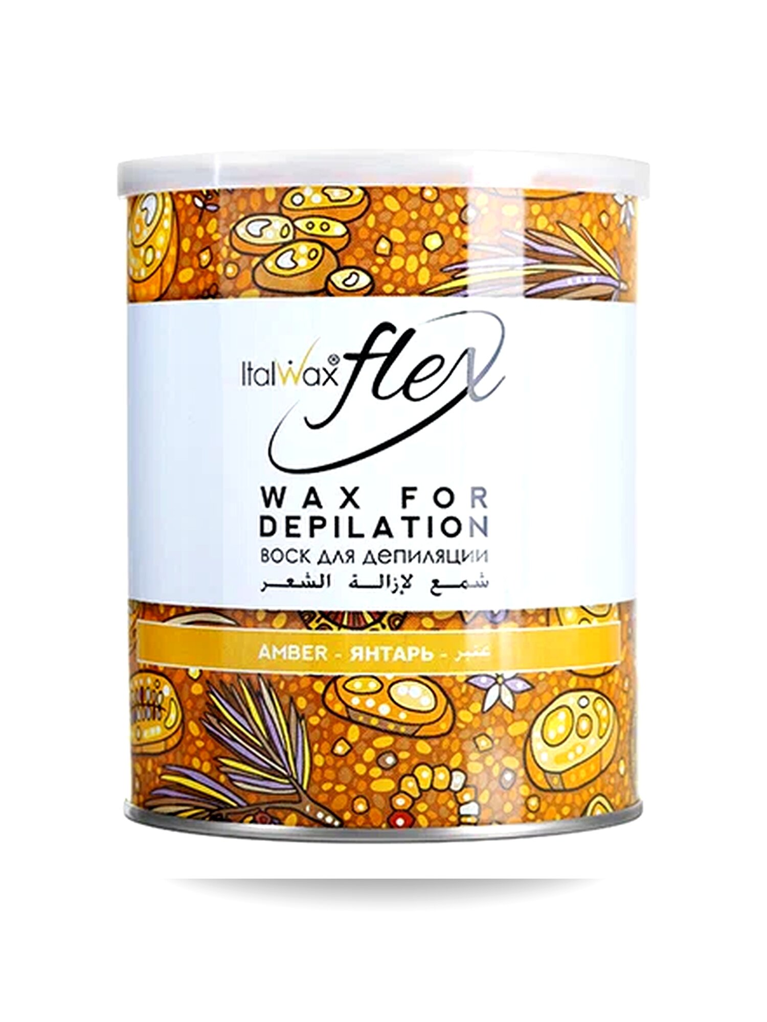 Воск ItalWax Flex "Янтарь", для депиляции, мягкий, пластичный, 800мл
