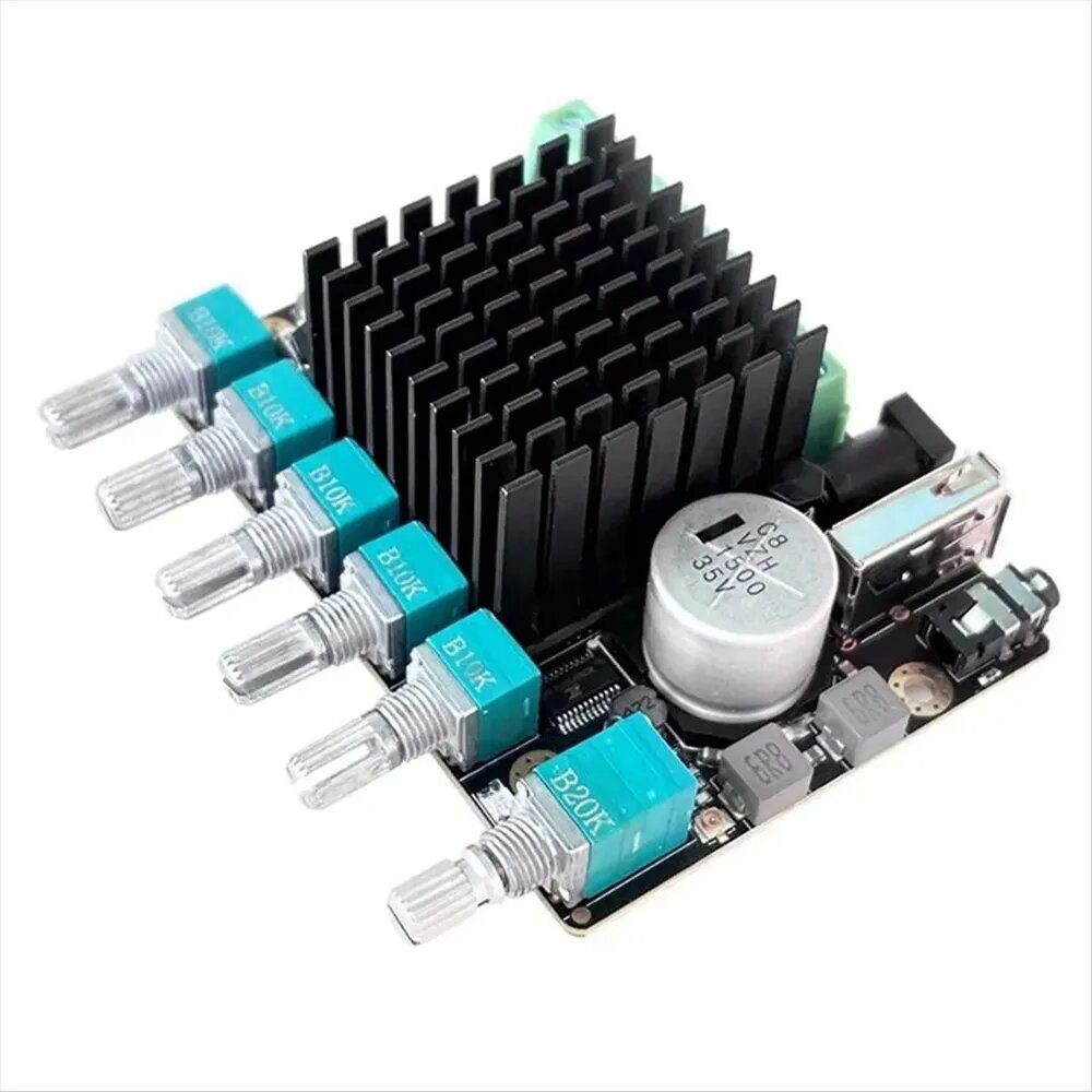 TPA3116 Усилитель Мощности Bluetooth 2.1 2x50 Вт + 100 Вт Сабвуфер, Регулируем