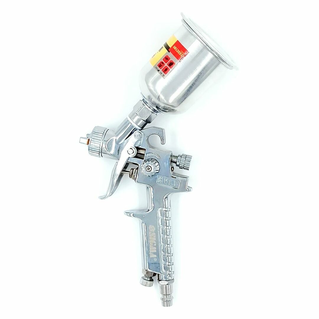 Краскораспылитель пневматический HVLP-mini, форсунка 0.8 мм. (хром), 100 мл верхний бак (металл) SIGMA