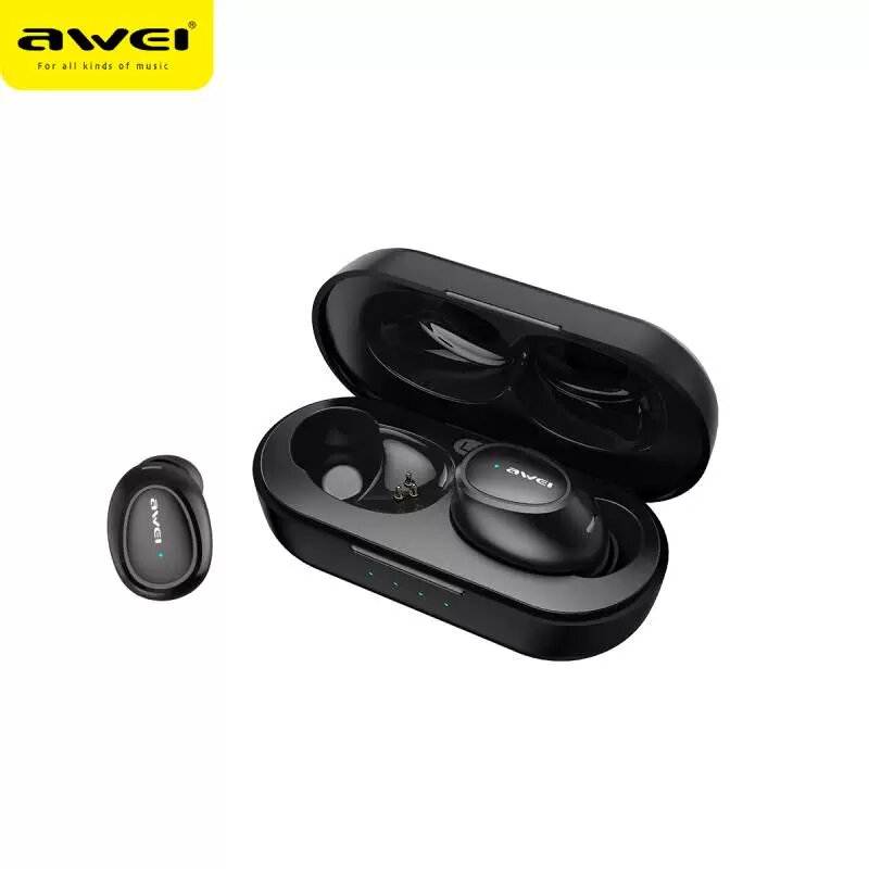 Awei T16 беспроводные наушники Bluetooth с сенсорным управлением, HiFi стереозвук, для мужчин и женщин, черный цвет
