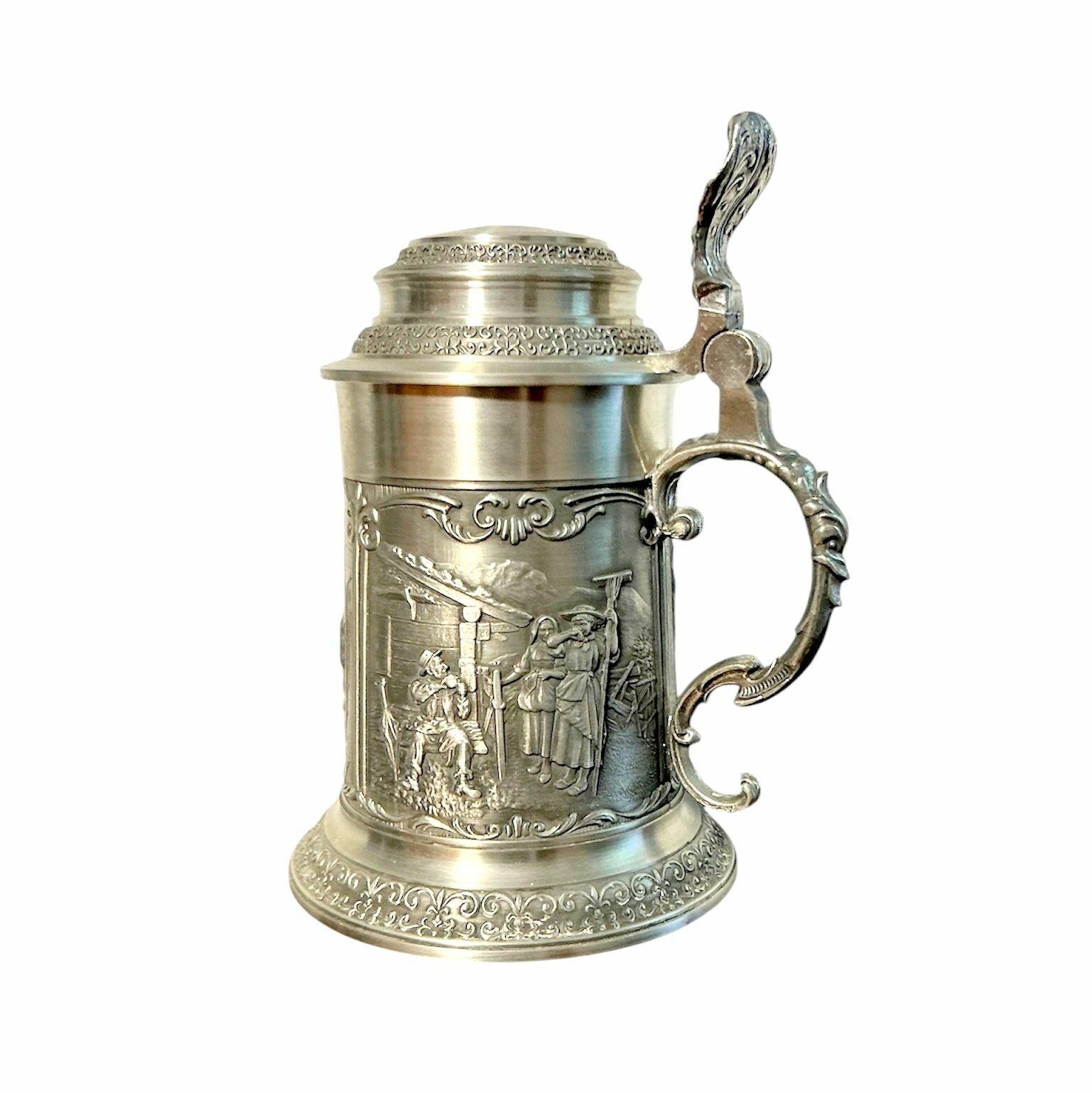 Кружка пивная, оловянная После пашни, винтаж. Германия