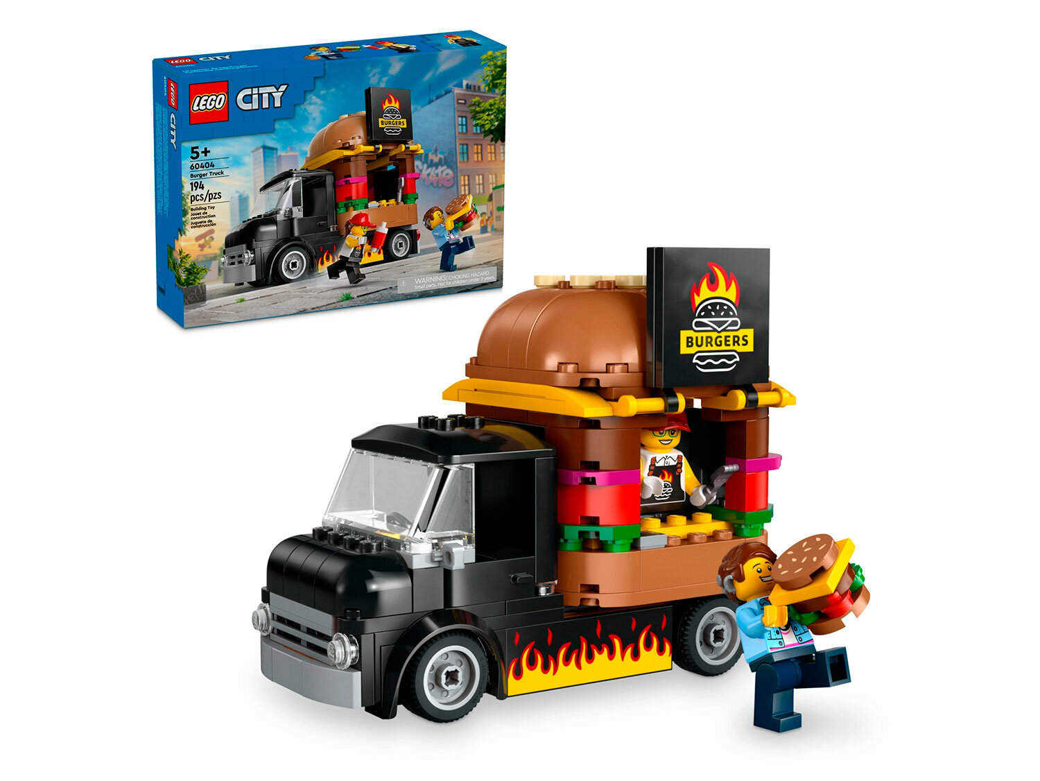 Конструктор LEGO City Burger Truck 60404 Бургерная на колесах, 194 дет.