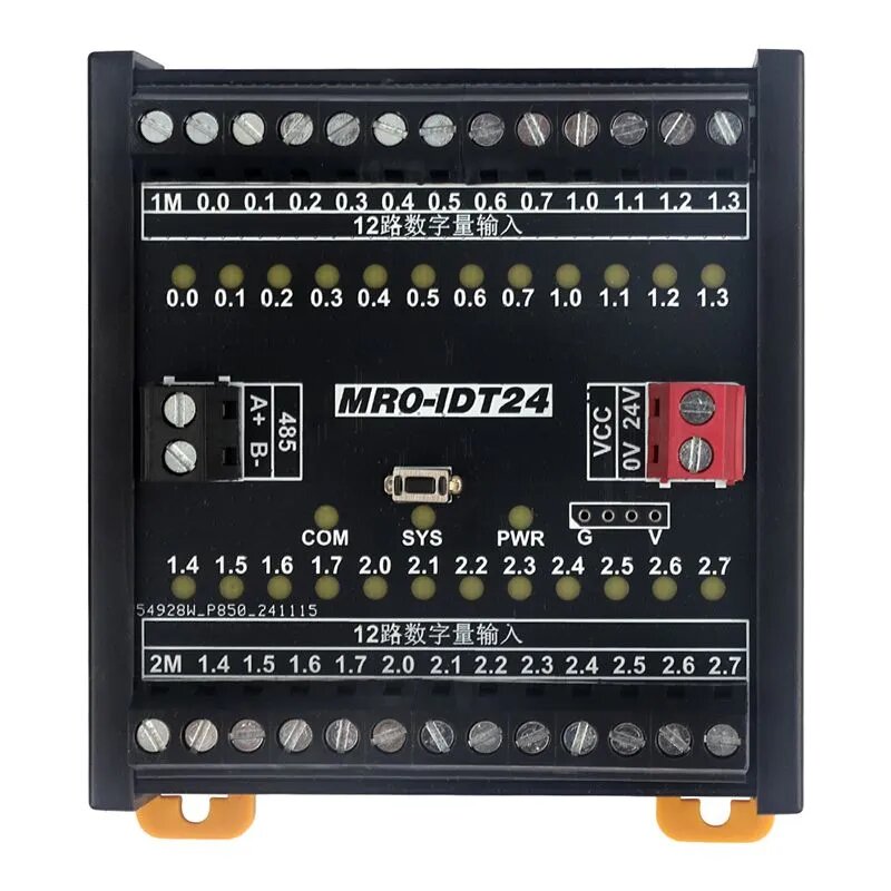 USB-концентратор MR0-IDT24 Модуль сбора данных Modbus RTU 24DI PNP/NPN RS485 12路数字量输入 — фото 1