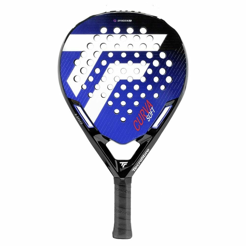 DECATHLON ракетка для падел тенниса Tecnifibre Curva Soft, синий/черный/белый, длина 38 см, вес 360 г