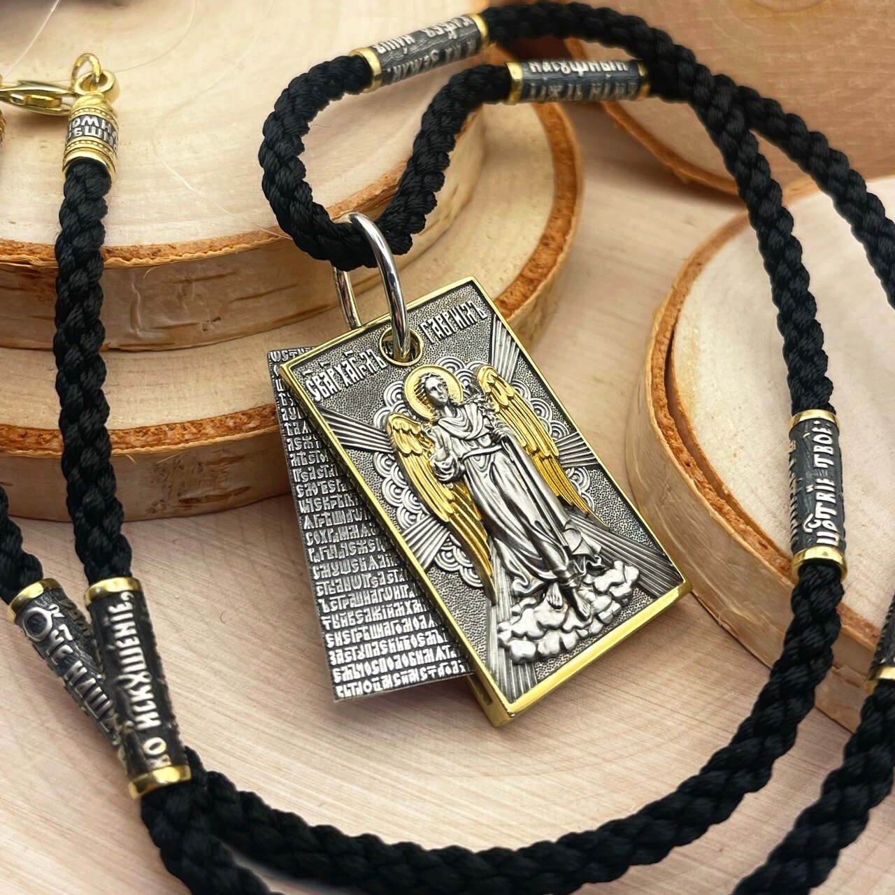 Комплект украшений, серебро, 925 проба, золочение, чернение, оксидирование