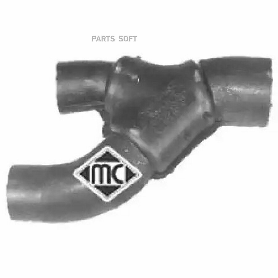 METALCAUCHO 08980 Патрубок системы охлаждения OPEL ASTRA II G (1998-2004)