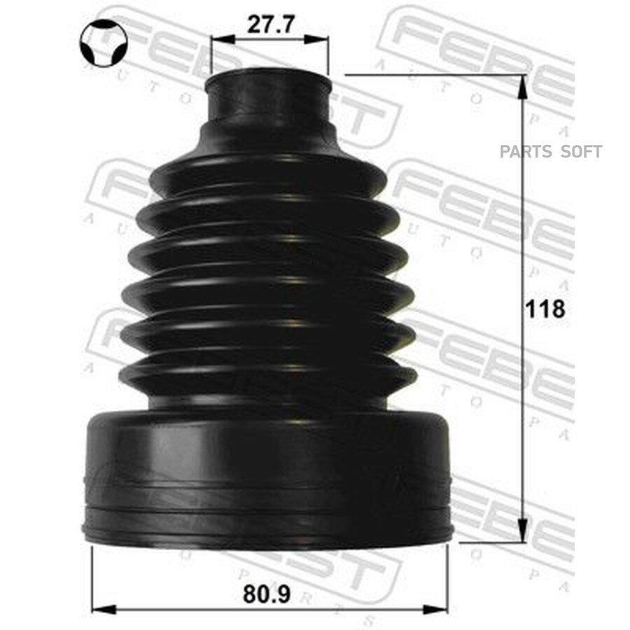 FEBEST 2115PM8DA FEBEST 2115P-M8DA пыльник ШРУС внутренний комплект PVC 80.9X118X27.7