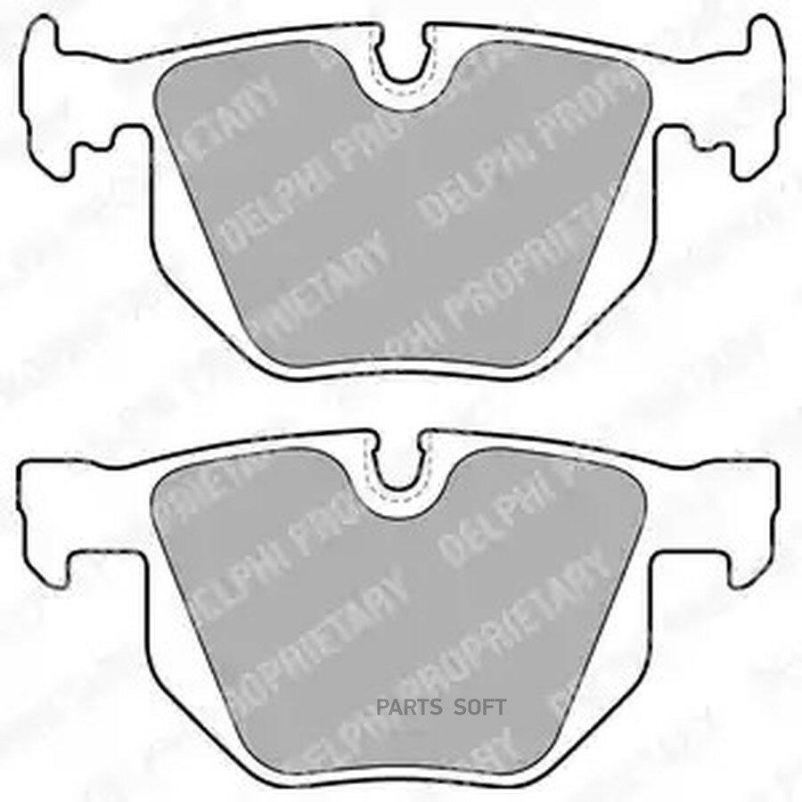 DELPHI LP1834 Комплект тормозных колодок