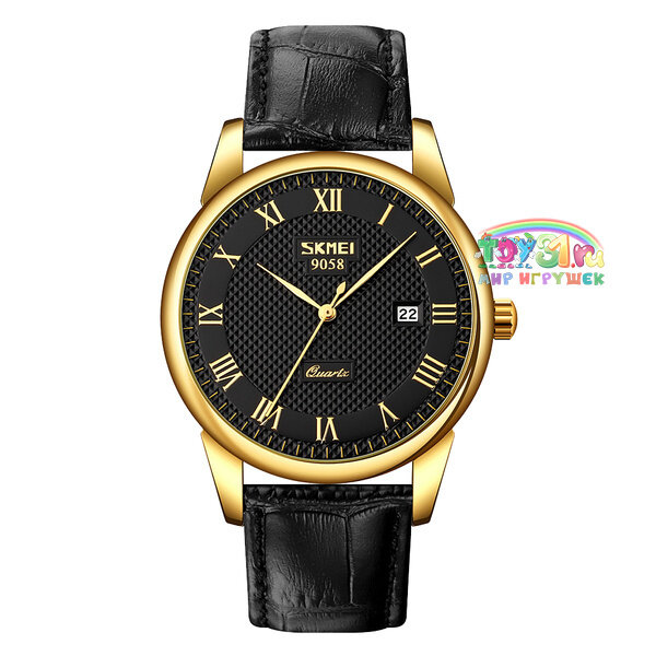 Skmei Skmei 9058lgdbkbk-b Gold Case Black Band Black Dail (men)