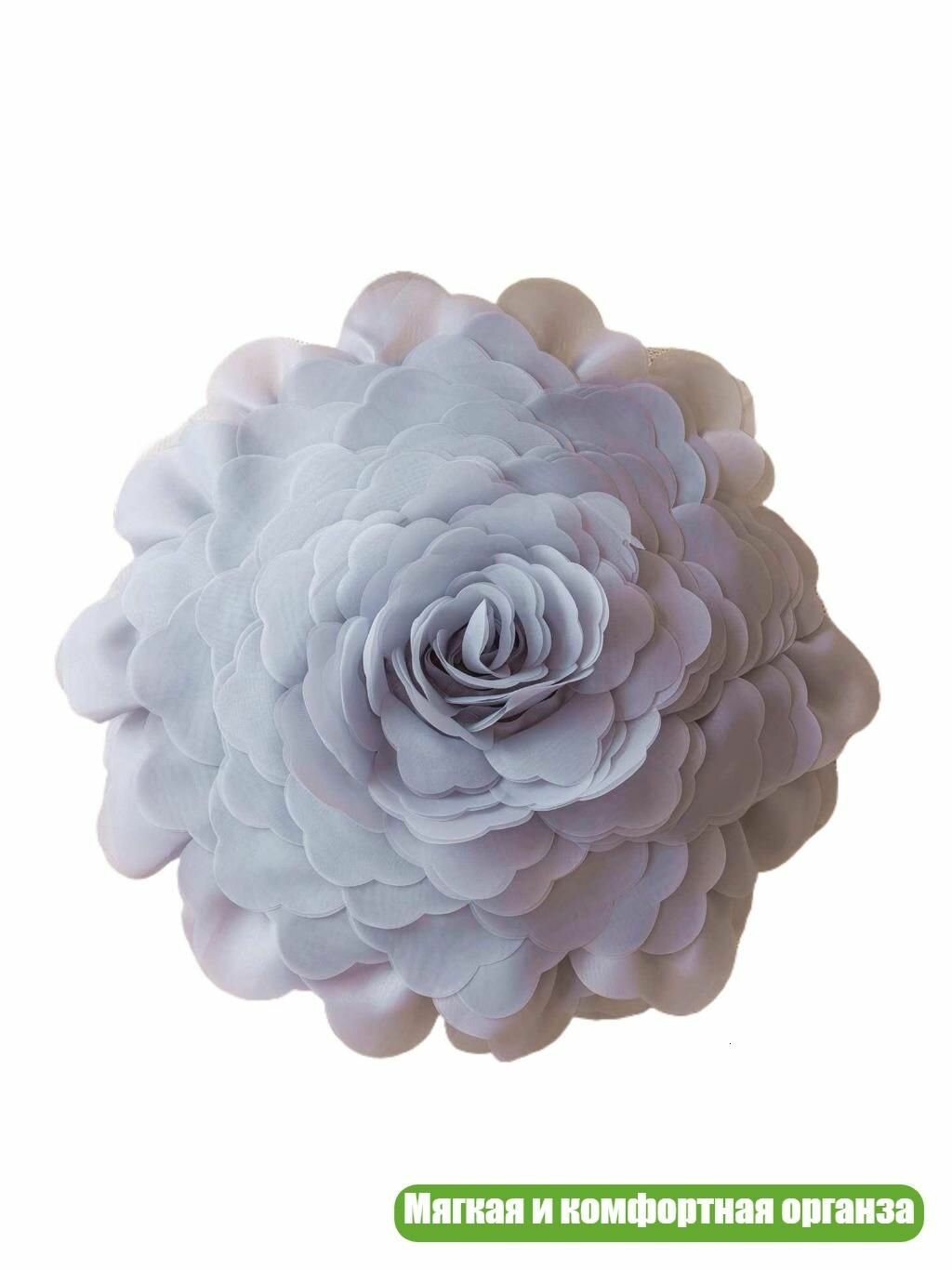 Чехол для круглой подушки в виде розы, - 11