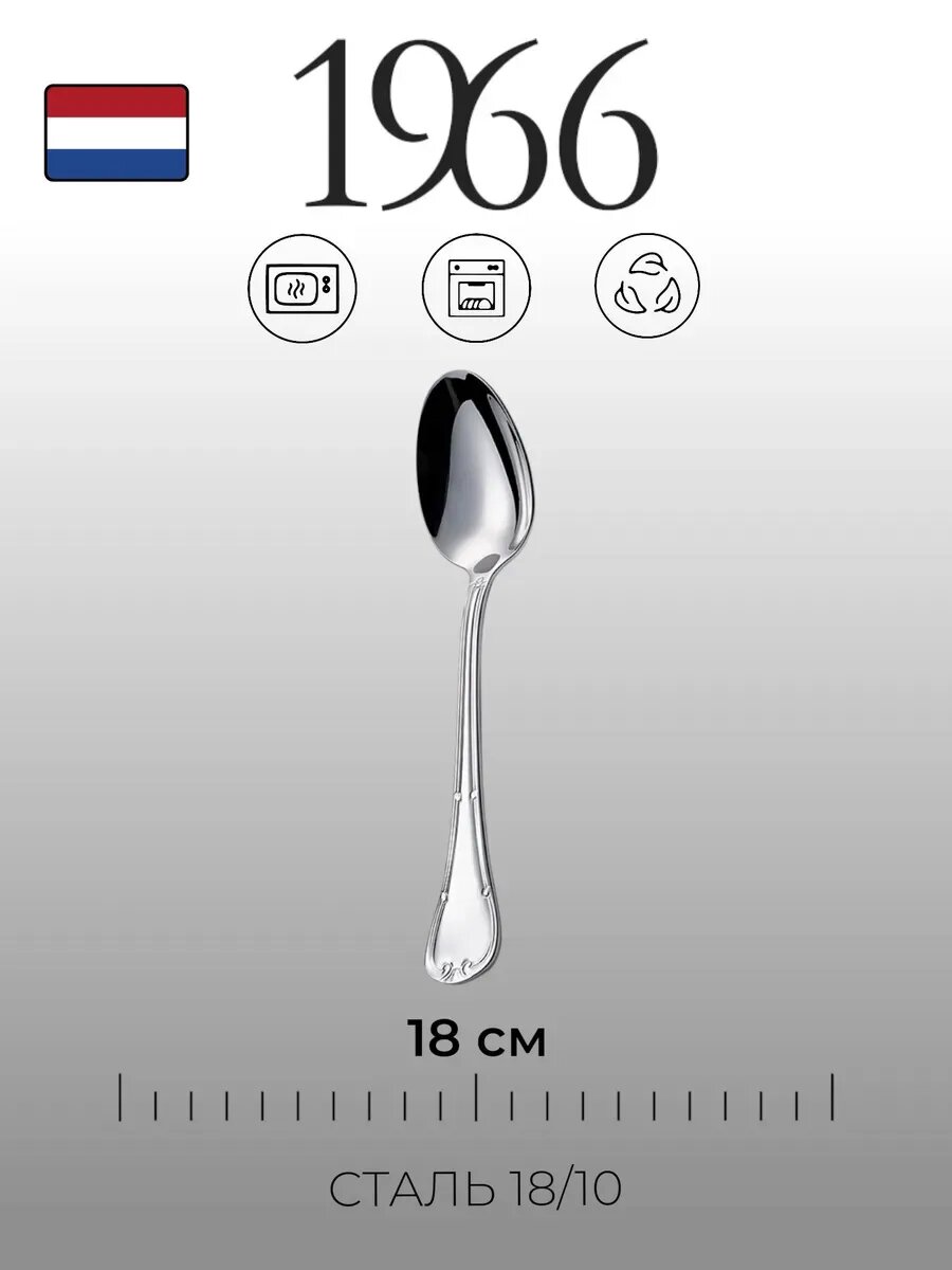 Ложка столовая, 1966, Classic, 18 см, сталь 18/10