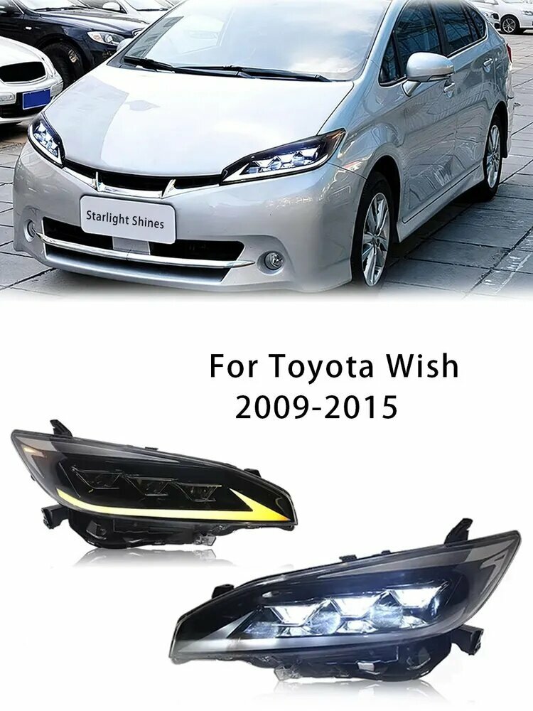 Фары автомобильные, 2 шт, арт. Автомобильные фары для Toyota Wish 2009-2015 Headlamp