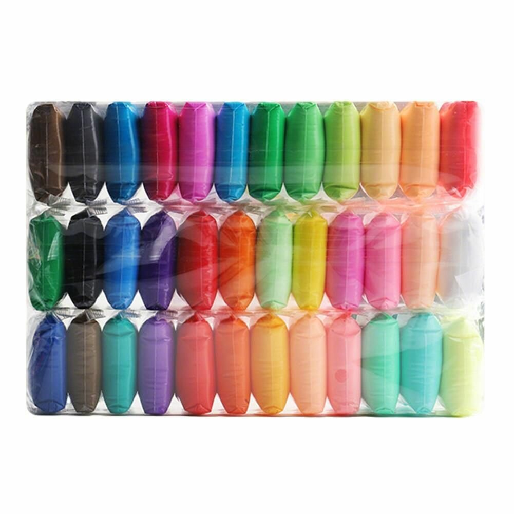 Воздушный пластилин для лепки 12/24/36 штук / легкий пластилин мягкий для малышей / набор для лепки