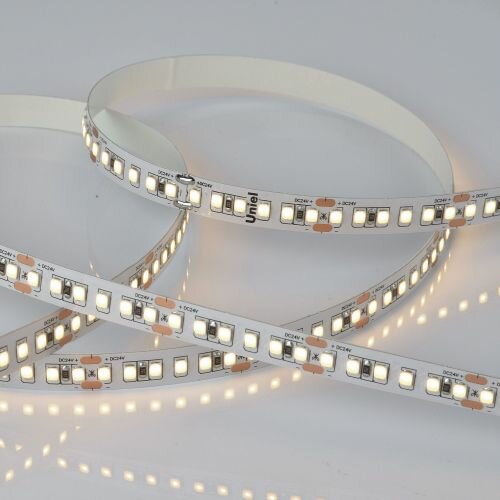 Светодиодная лента Uniel ULS-2835-168LED/m-10mm-IP20-DC24V-14W/m-5M-3000K Катушка 5 м. Белый свет (3000K). ТМ .