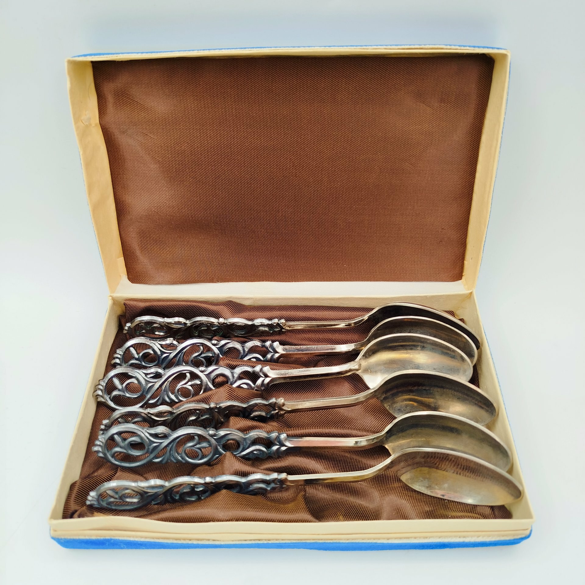 Набор из 6-ти десертных ложек "Керженец" в коробке, мельхиор (медь-никель)