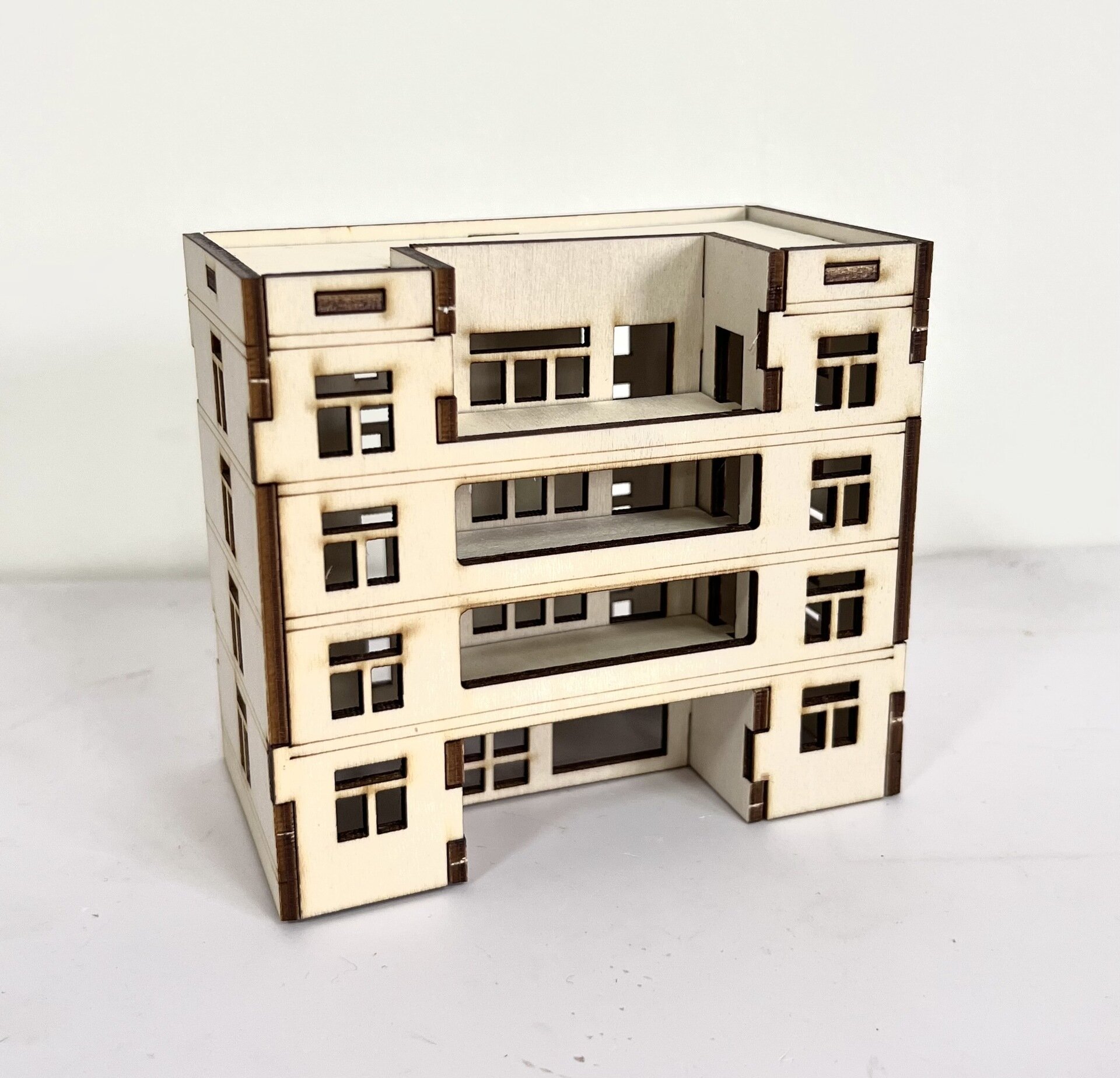 Городская модель жилого здания №5 для школьников, набор для сборки 3D-пазла, образовательный набор, 30см x 20см x 15см