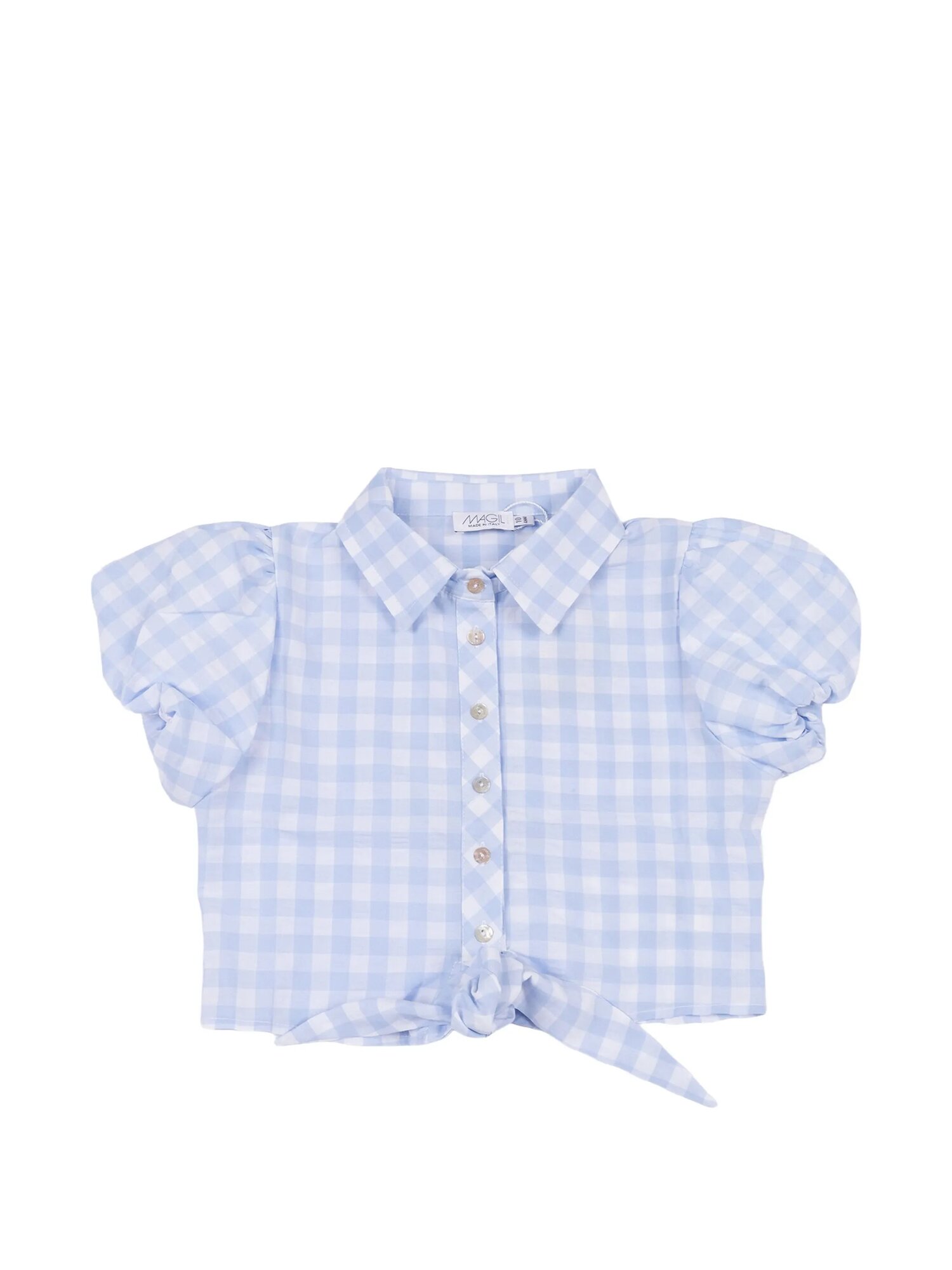 Рубашка Knot gingham shirt
