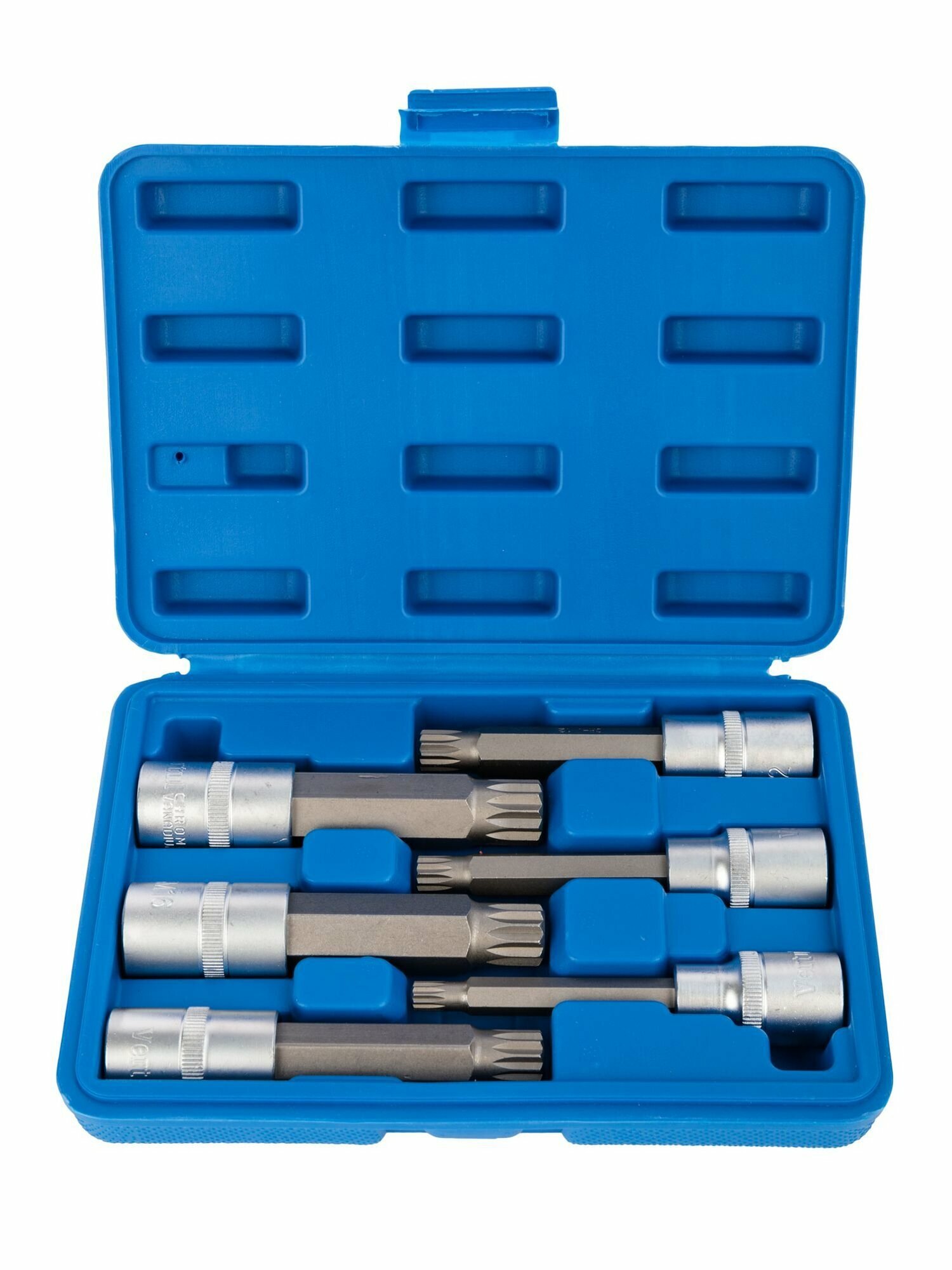 Набор головок Vertul VR50198, 1/2", 6 шт, синий кейс, вставка SPLINE