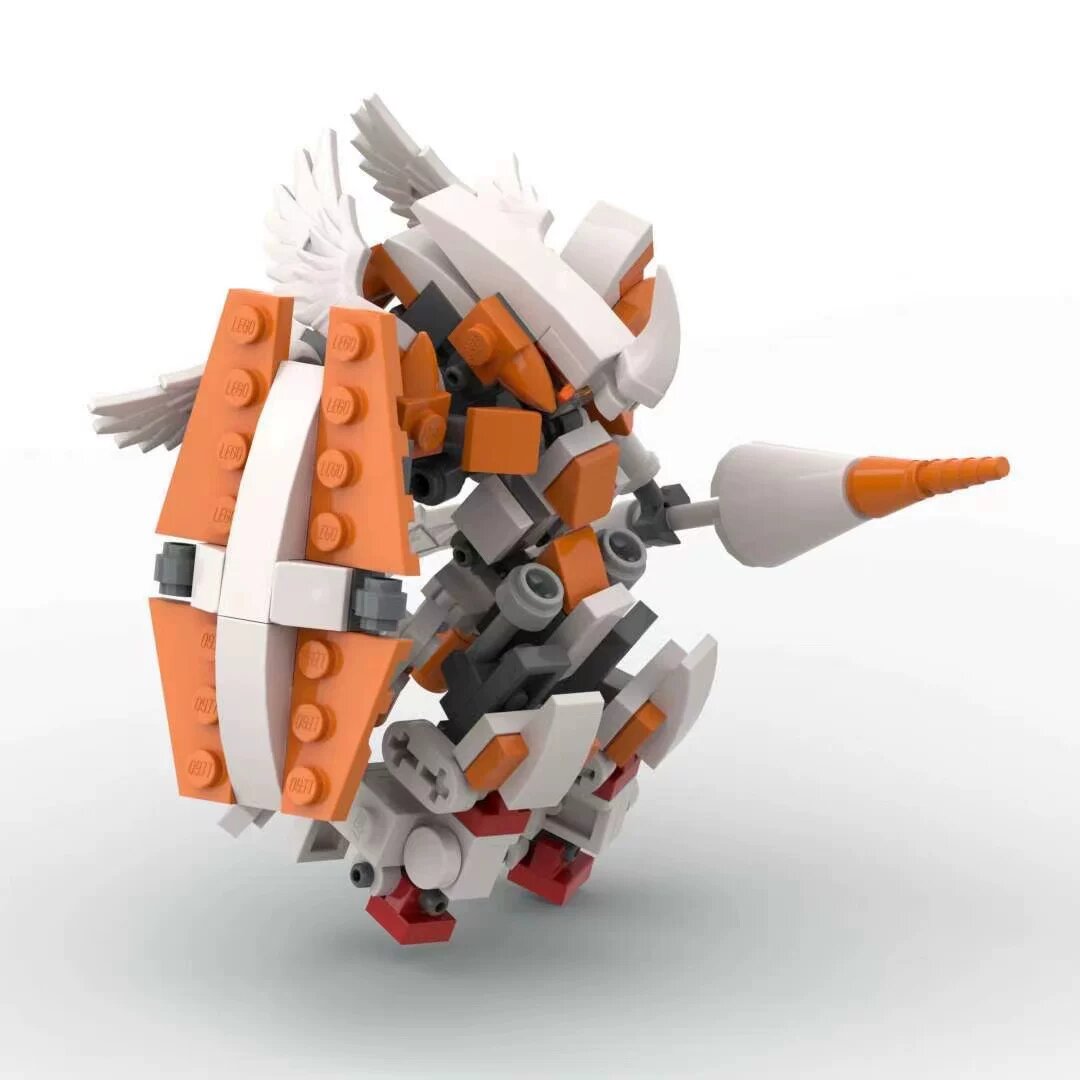 Мини-конструктор MOC Экзоскелет Святой Ангел Бойцовский Робот, Коллекционная Пластиковая Модель