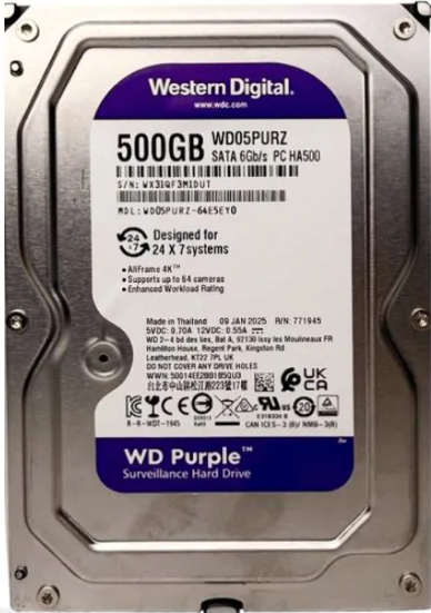 500Gb Жесткий диск Western Digital WD05PURZ SATAIII 3.5" HDD Purple