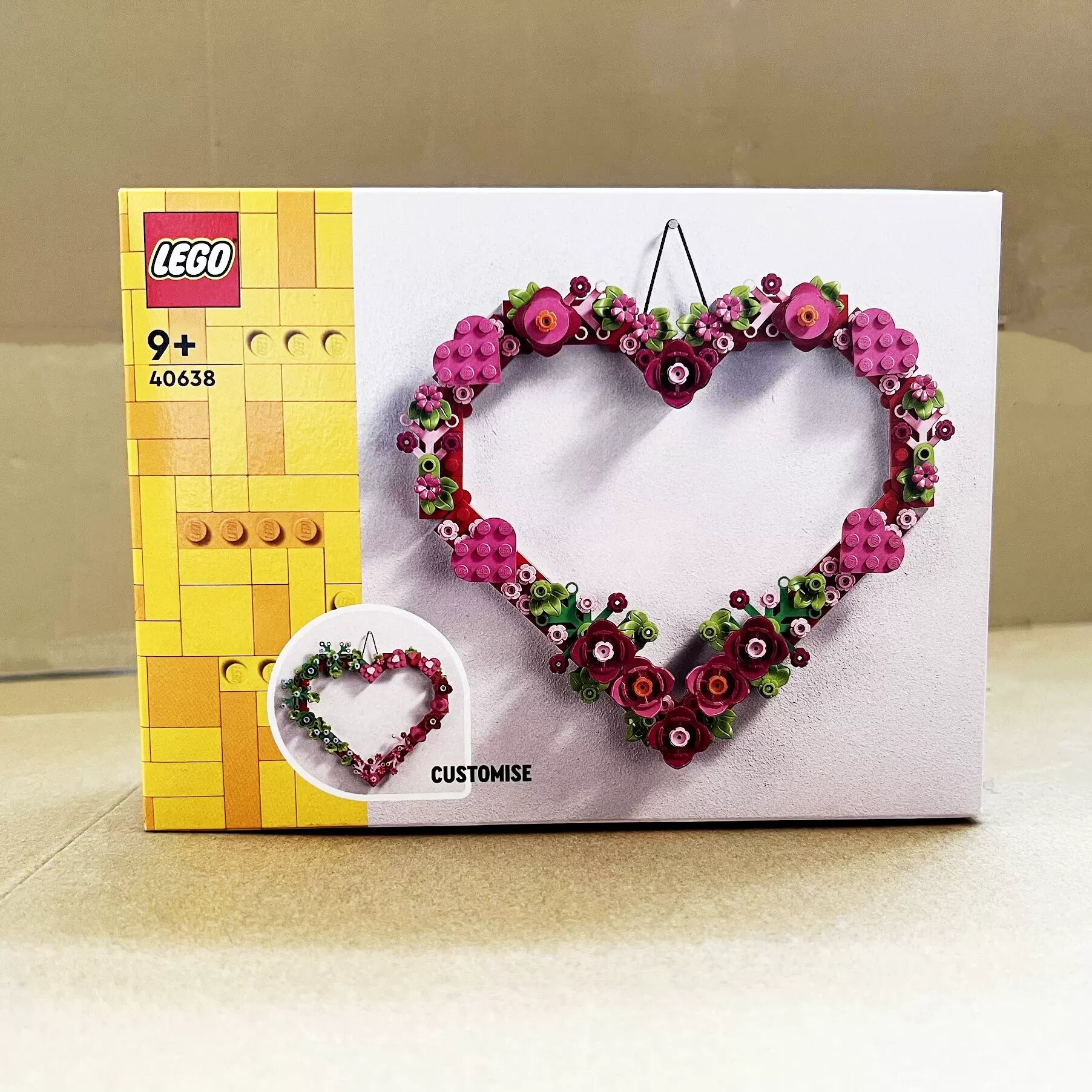 LEGO 40638 Сердечная Форма Декоративный Конструктор - Творческая Образовательная Игрушка для Взрослых и Детей, Отличный