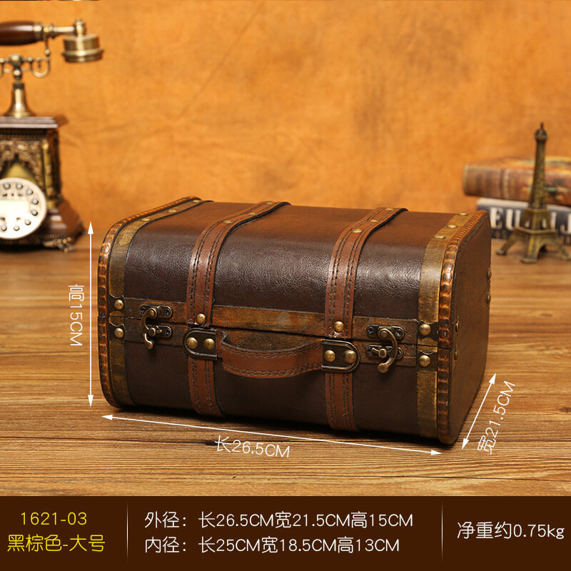 Винтажный деревянный чемодан-хранилище, сундук с сокровищами, ящик-реквизит для ролевых игр, реквизит для фотосессий, деревянный ящик в античном стиле.