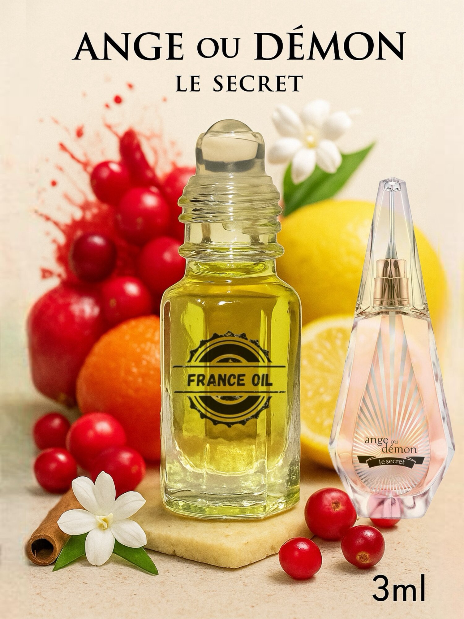Духи масляные арабские Ange ou Demon Le Secret / Ангел и Демон 3 мл женские