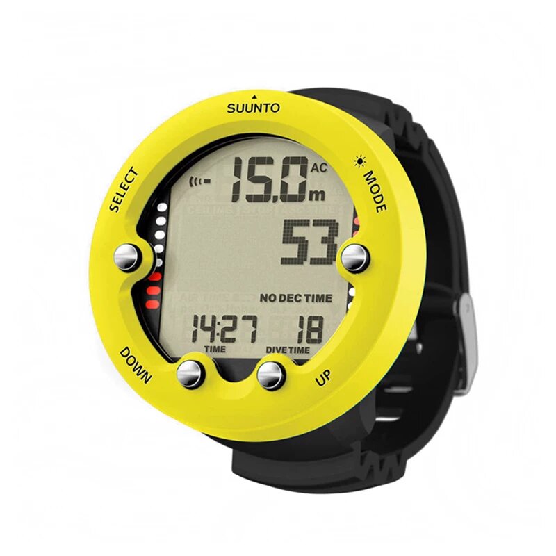 Лимонно-желтый Suunto Zoop Novo водонепроницаемый компьютер дайвинга для погружений с воздухом и нитроксом
