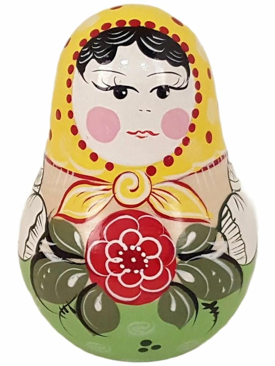 Неваляшка (Матрешка 1 предмет)-к1(1), Городецкая роспись, ручная авторская работа