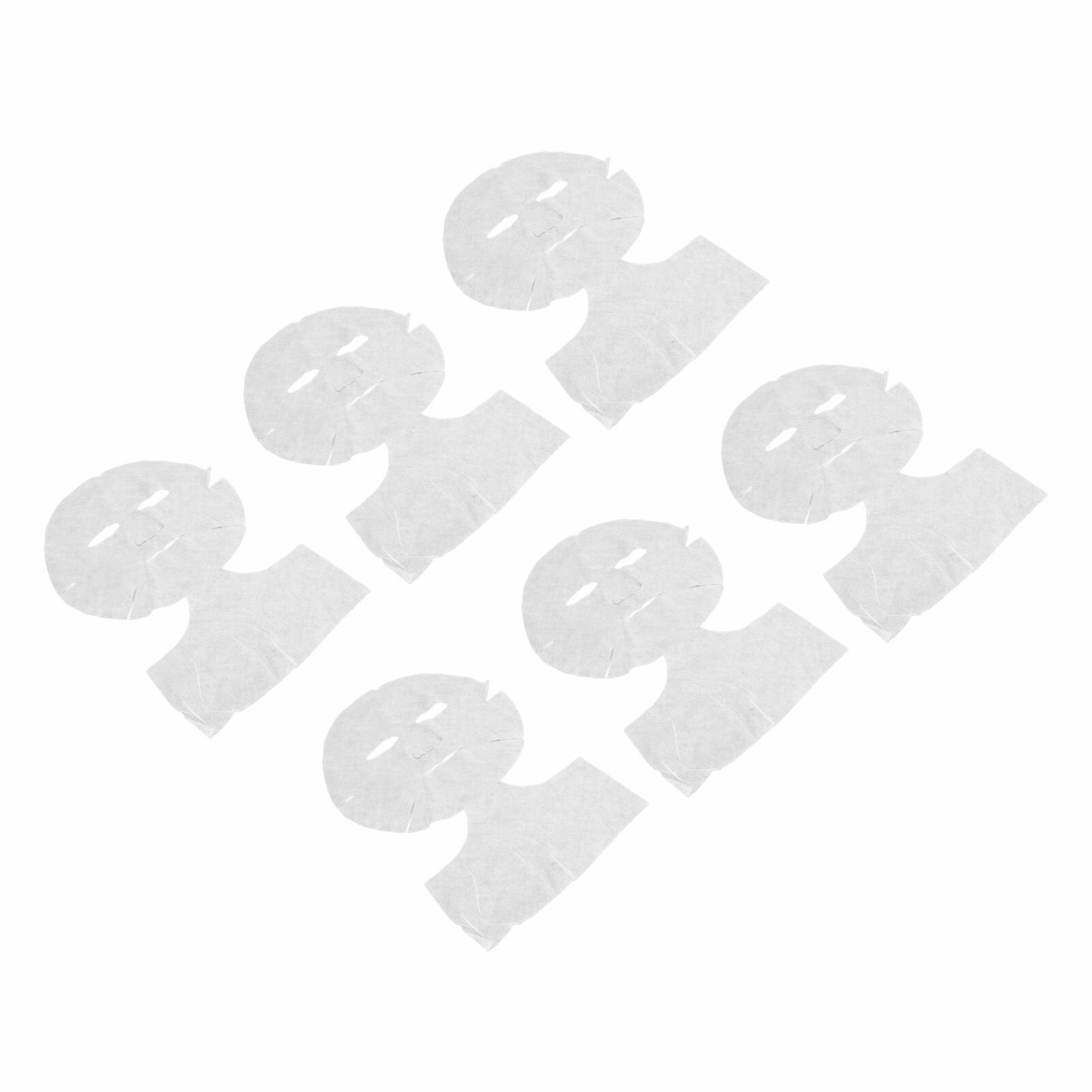 50 штук одноразовых шелковых масок для лица с вырезами для глаз, носа и рта, для салонов, спа и домашнего использования