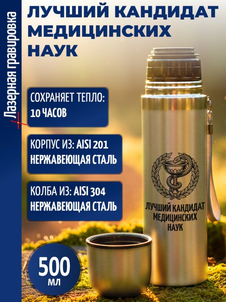 Термос "Лучший кандидат медицинских наук" (500 мл)