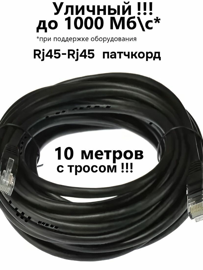 Кабель U/UTP NETLAN кат.5e 4 пары CU 10м черный (EC-UU004-5E-PE-SW-BK)